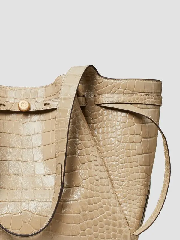 Tory Burch Romy Croc-embossed Leather Tote Bag