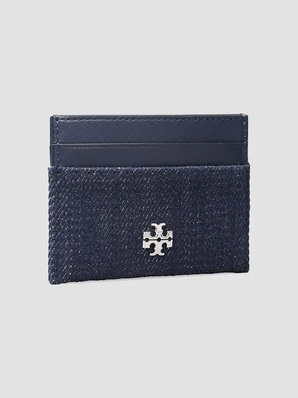 Tory Burch Charlie Denim Card Case
