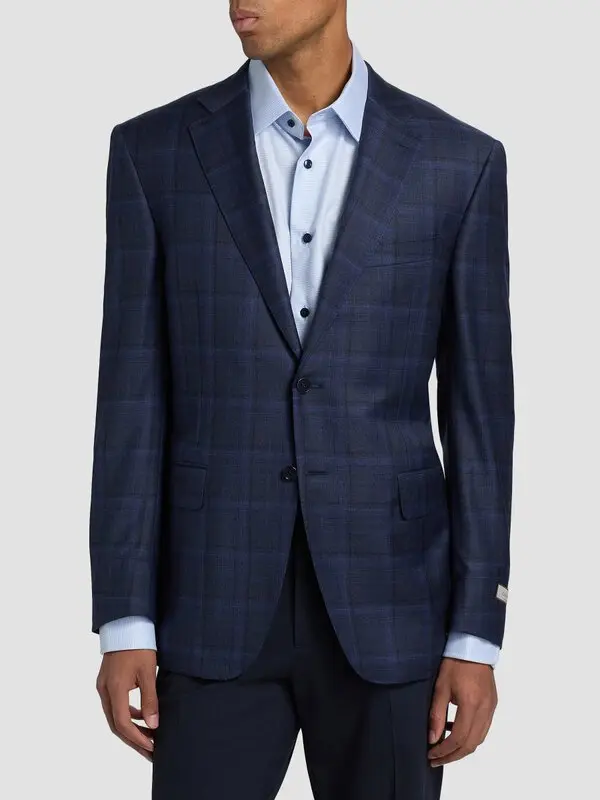 Canali Siena Plaid Wool Sport Coat