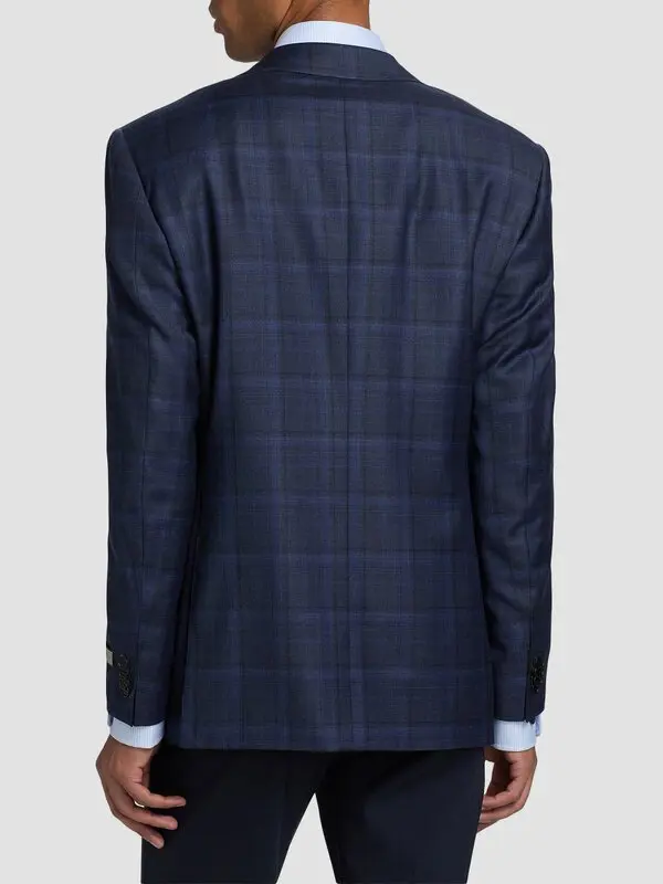 Canali Siena Plaid Wool Sport Coat