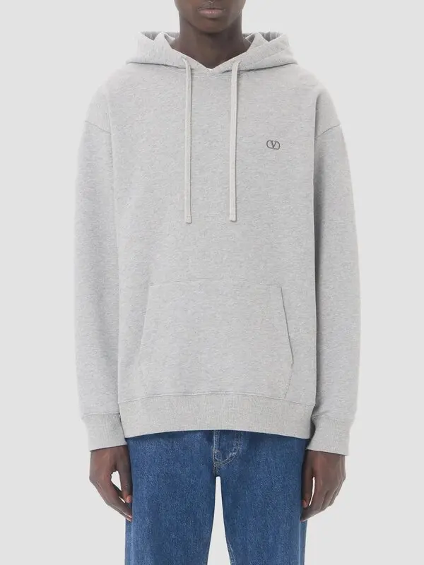 Valentino Garavani Cotton Hoodie With Vlogo Embroidery