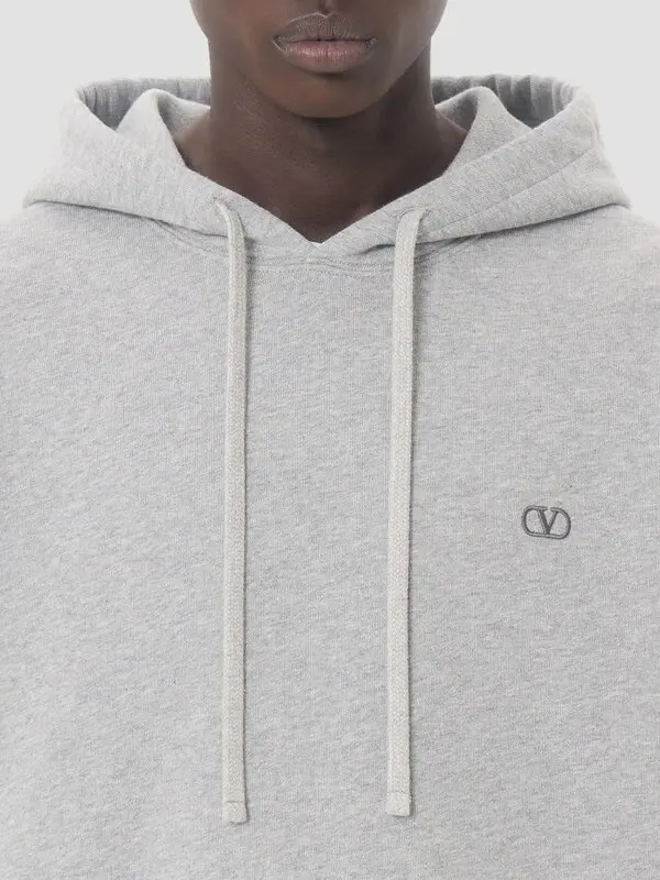 Valentino Garavani Cotton Hoodie With Vlogo Embroidery