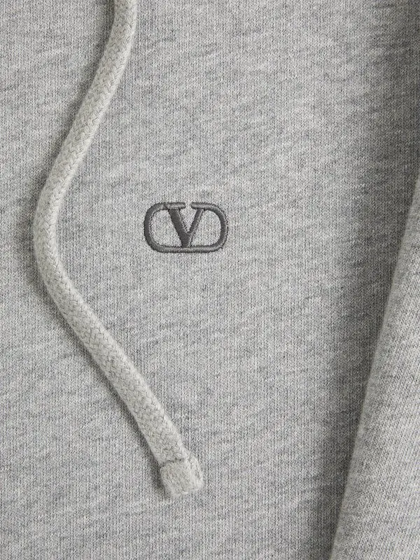 Valentino Garavani Cotton Hoodie With Vlogo Embroidery