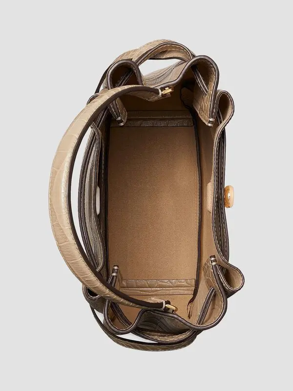 Tory Burch Romy Croc-embossed Leather Bucket Bag
