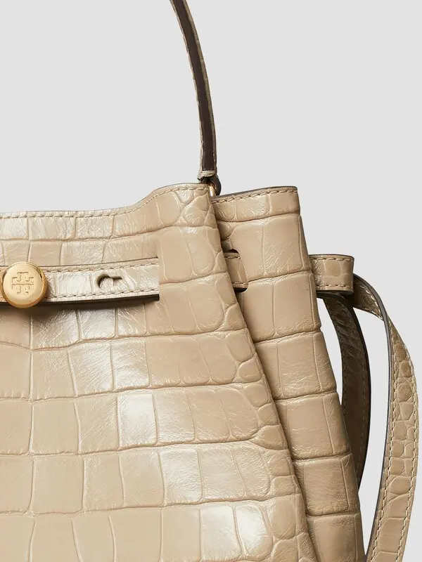Tory Burch Romy Croc-embossed Leather Bucket Bag