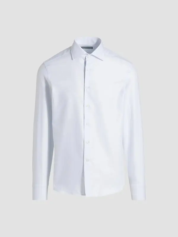 Canali Textured Cotton Modern-fit Shirt
