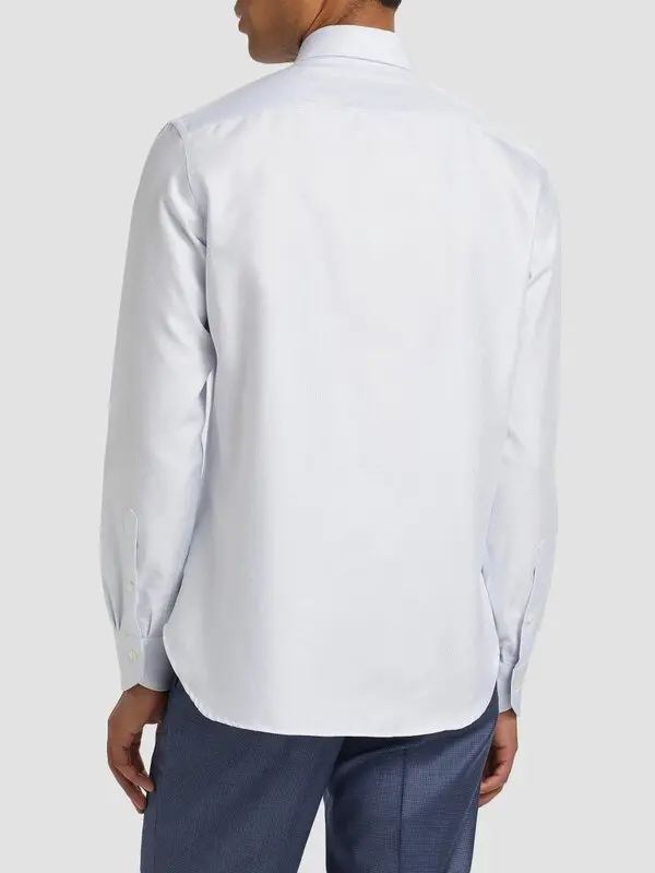 Canali Textured Cotton Modern-fit Shirt