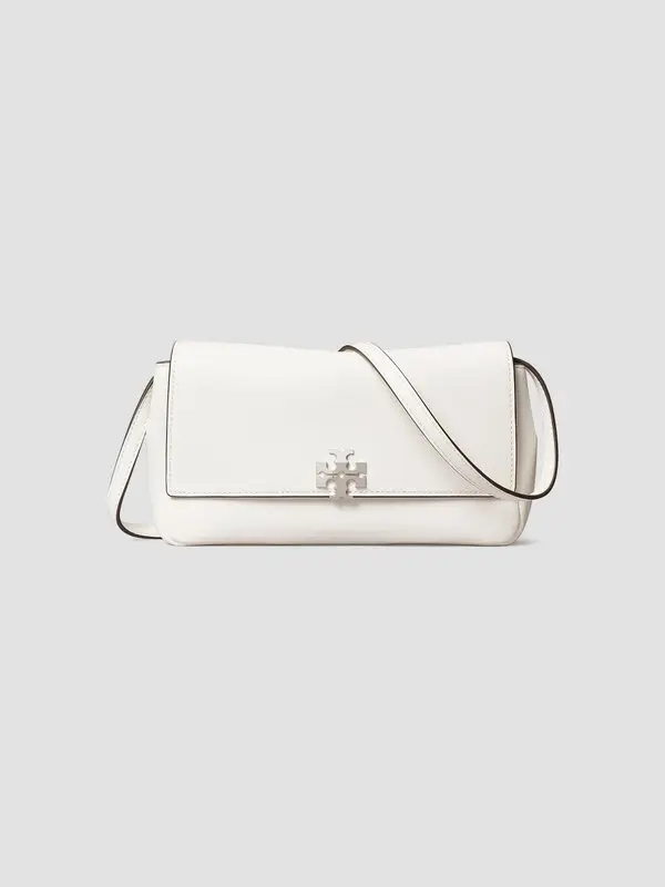 Tory Burch Charlie Leather Wallet Crossbody Bag - Bianco