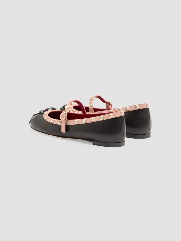 Valentino Garavani Mary-jane Rockstud Ballerinas - Black