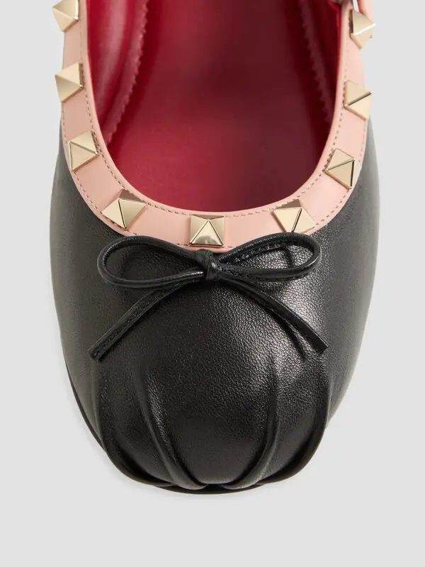 Valentino Garavani Mary-jane Rockstud Ballerinas - Black