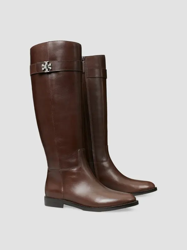Tory Burch Turnlock Leather Riding Boots