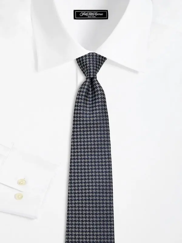 Kiton Fancy Houndstooth Silk Tie