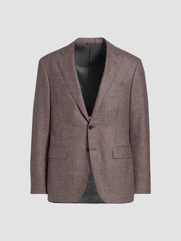 Canali Kei Trim-fit Stepweave Wool Sport Coat