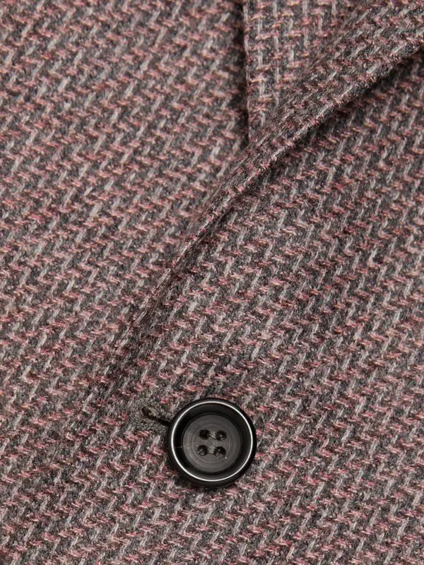Canali Kei Trim-fit Stepweave Wool Sport Coat