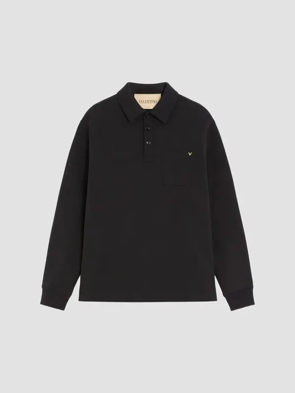Valentino Garavani Cotton Polo Shirt With Vgold