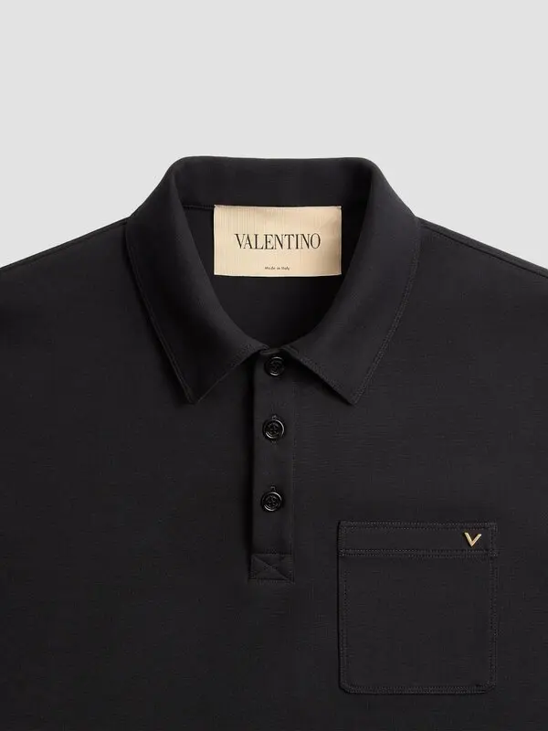 Valentino Garavani Cotton Polo Shirt With Vgold