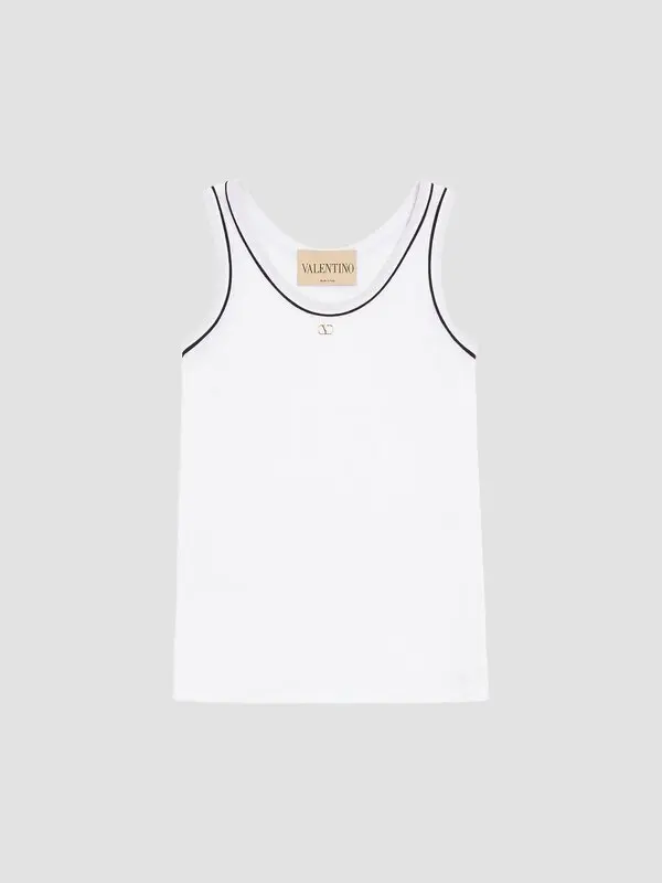 Valentino Garavani Cotton Jersey Top - White