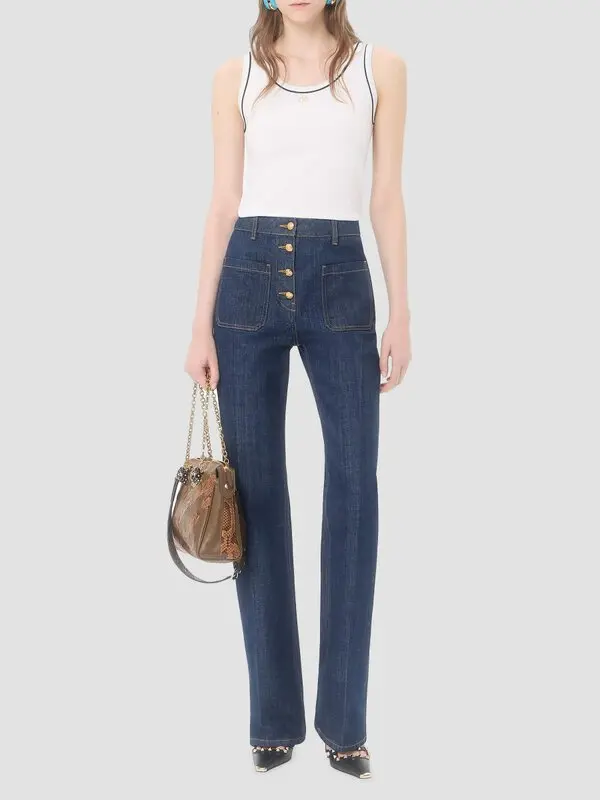 Valentino Garavani Cotton Jersey Top - White