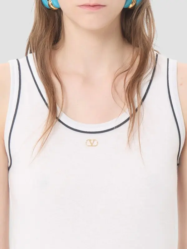 Valentino Garavani Cotton Jersey Top - White