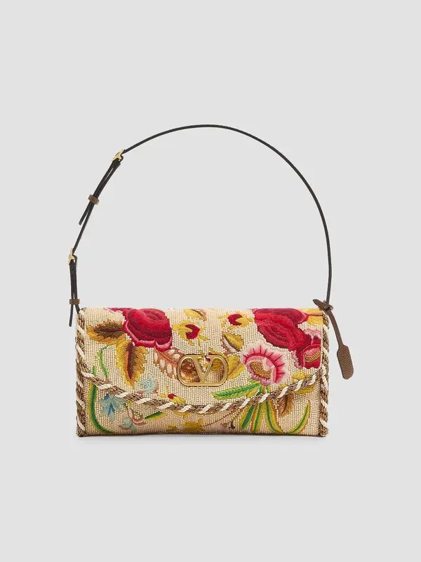 Valentino Garavani Devain Embroidered Shoulder Bag