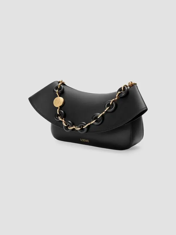 Loewe Ola Medium Leather Shoulder Bag - Black