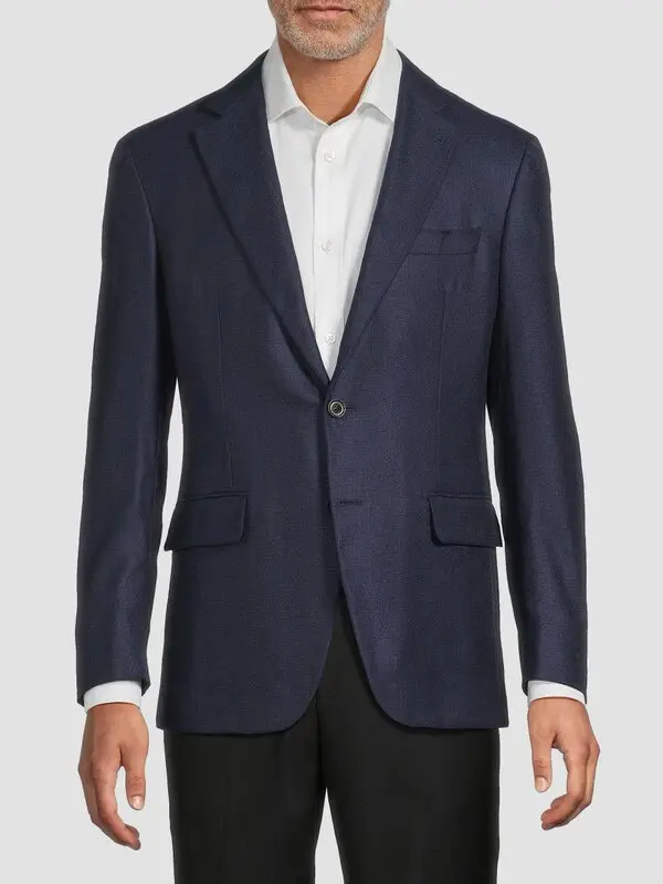 Canali Solid Silk-cashmere Sport Coat
