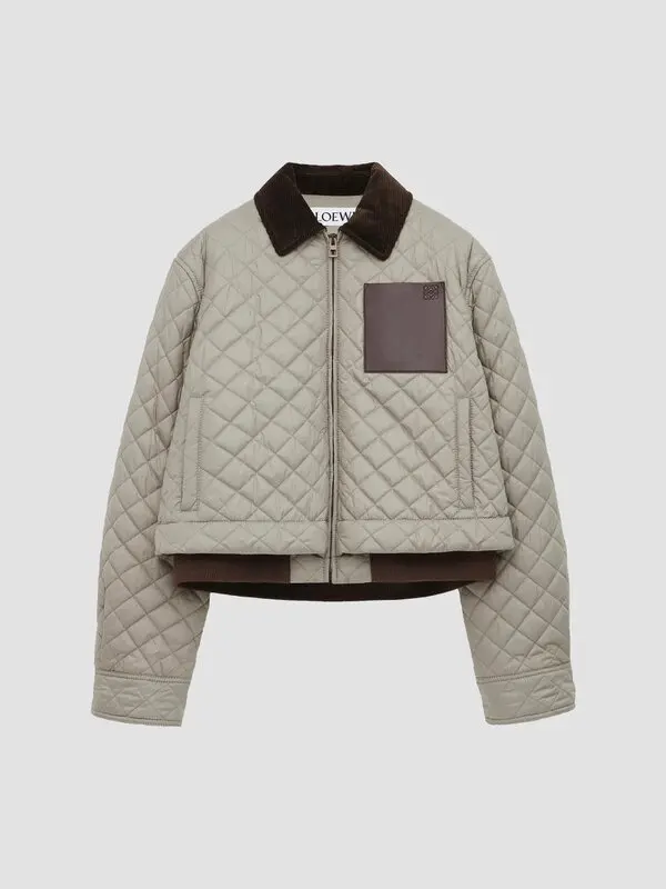 Loewe Corduroy-collar Quilted Jacket