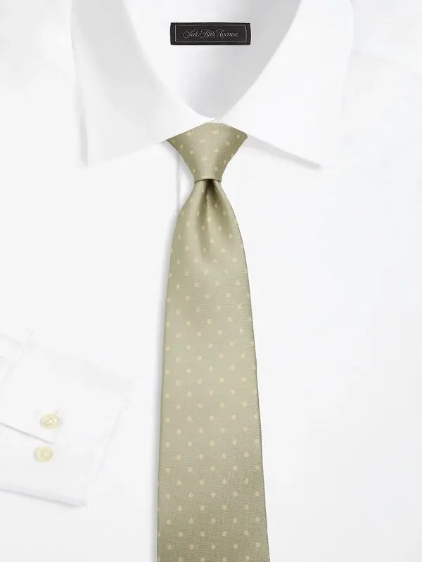 Kiton Dot-print Silk Tie - Orange