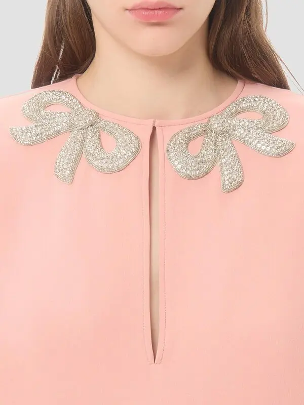 Valentino Garavani Embroidered Cady Couture Short Dress