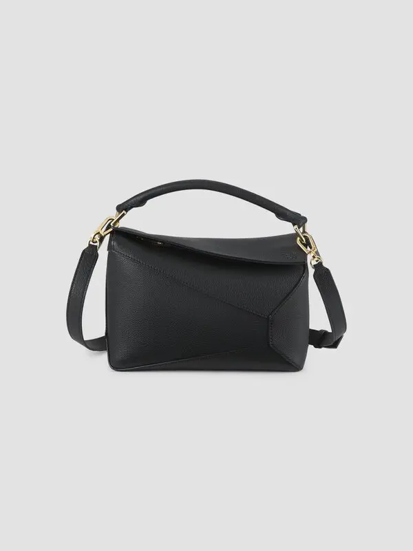 Loewe Small Puzzle Edge Handle Bag - Black