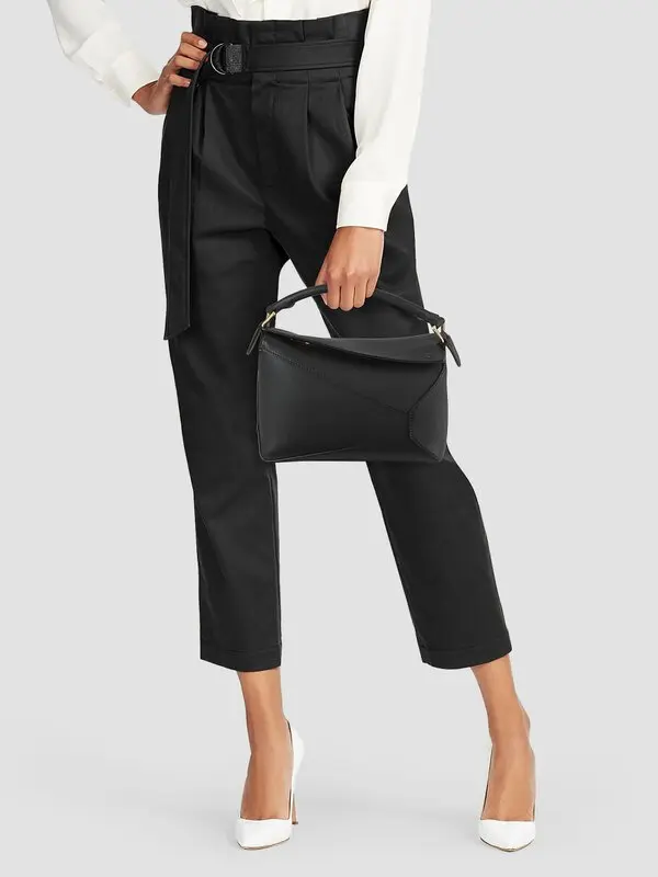 Loewe Small Puzzle Edge Handle Bag - Black