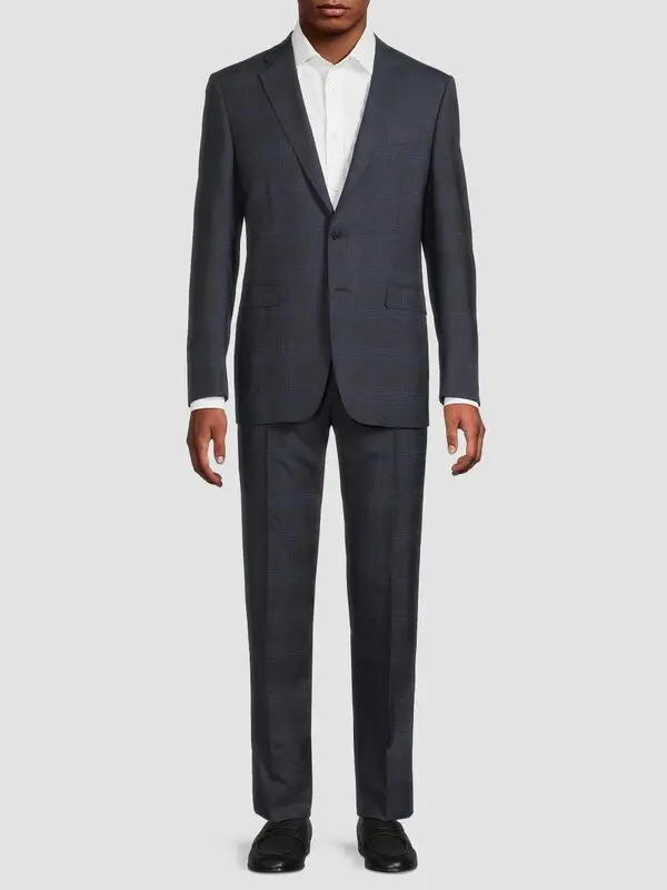 Canali Milano-trim Fit Plaid Suit