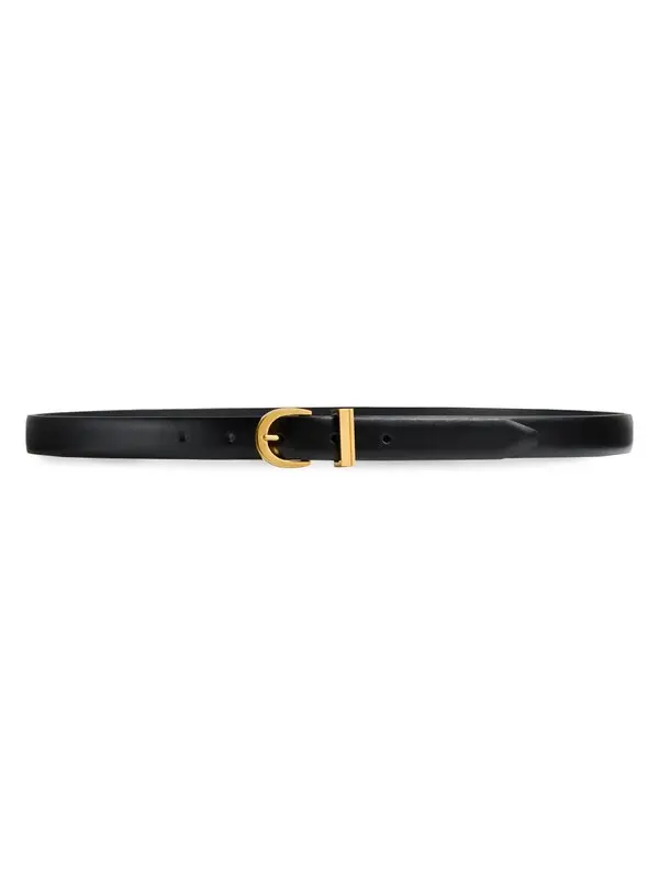 Khaite Luna Leather Belt - Black