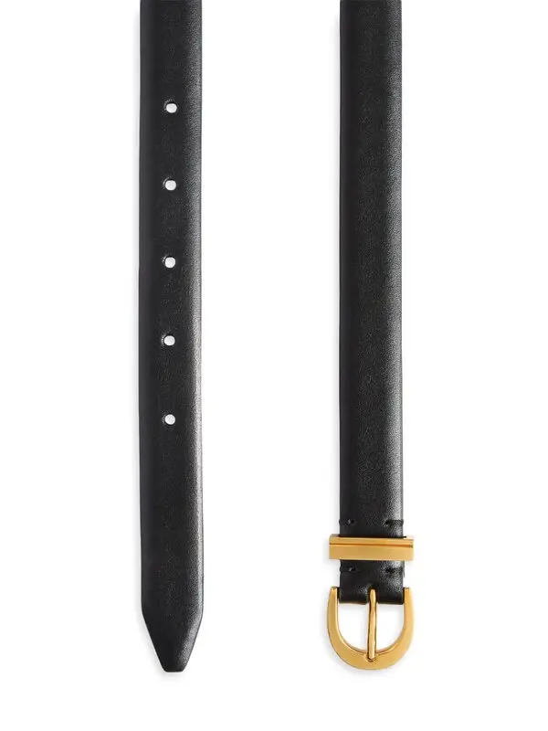 Khaite Luna Leather Belt - Black
