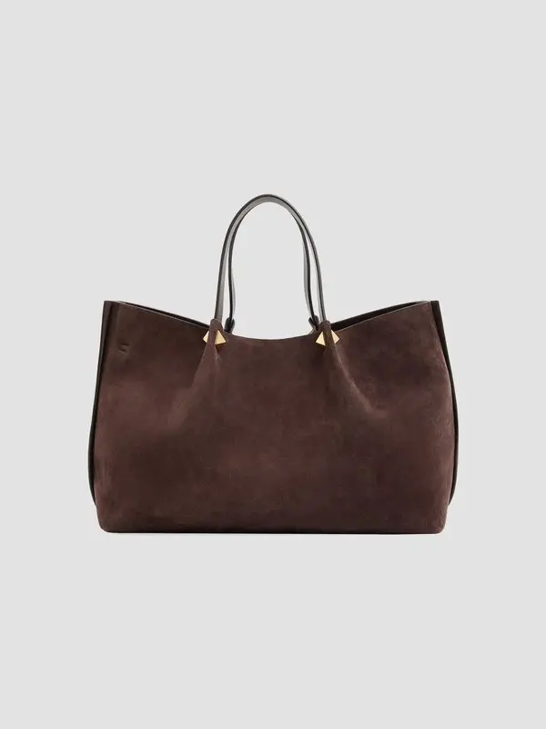 Valentino Garavani Large Shopping Bag In Soft Suede