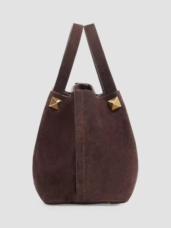Valentino Garavani Small Shopping Bag In Soft Suede