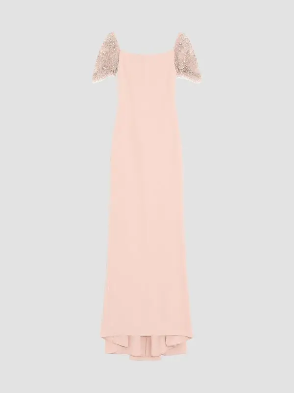 Valentino Garavani Embroidered Couture Cady Long Dress - Pink
