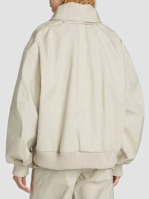Co Gathered Tton Bomber Jacket