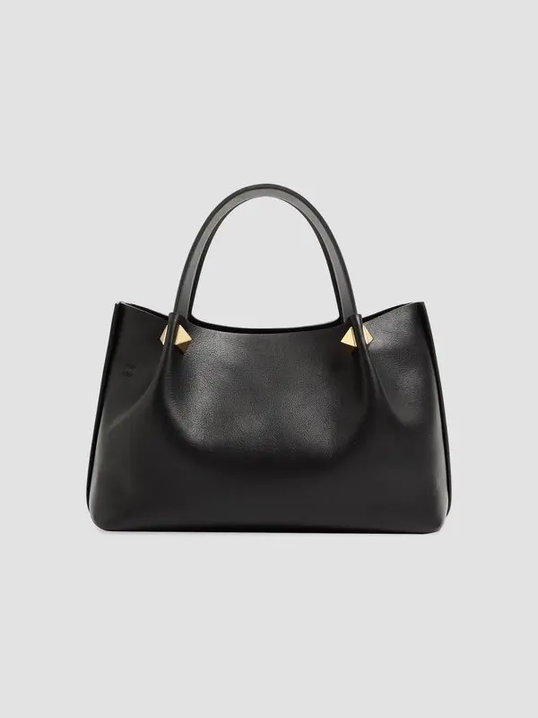Valentino Garavani Small Soft Leather Top Handle Bag - Black