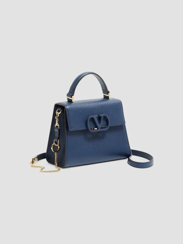 Valentino Garavani Small V-sling Grainy Calfskin Handbag