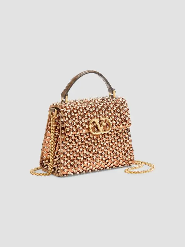 Valentino Garavani V-sling Embroidered Mini Top Handle Handbag