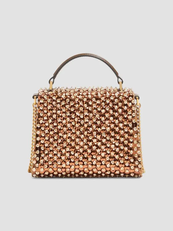 Valentino Garavani V-sling Embroidered Mini Top Handle Handbag