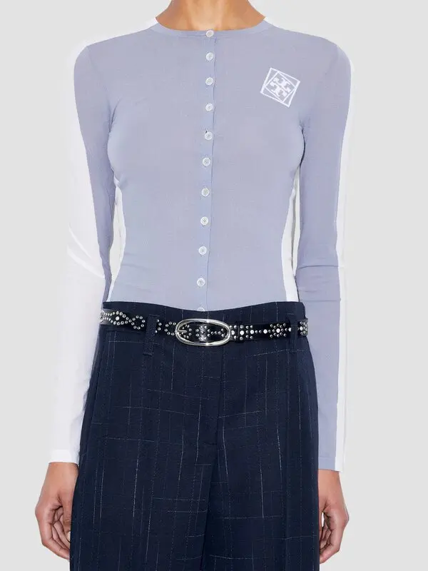 Tory Burch Pierced Studded Leather Belt
