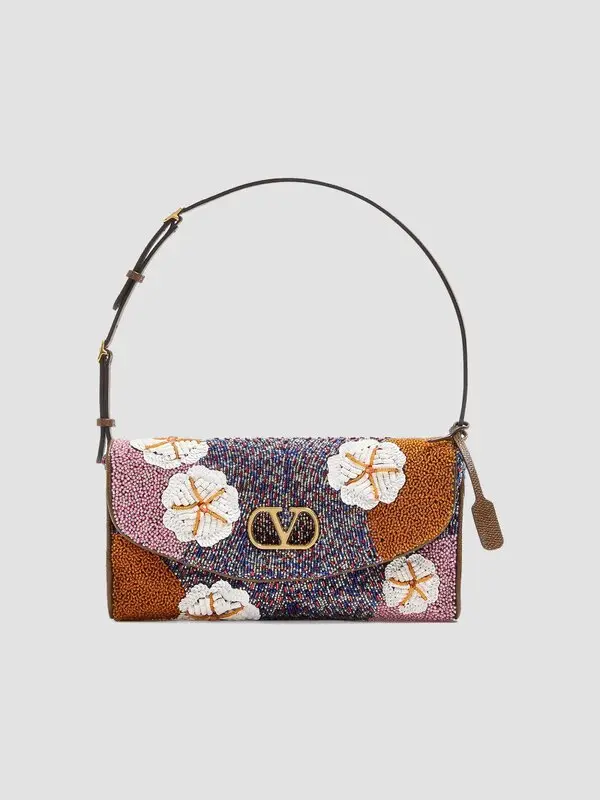 Valentino Garavani Devain Small Embroidered Shoulder Bag - Multicolor
