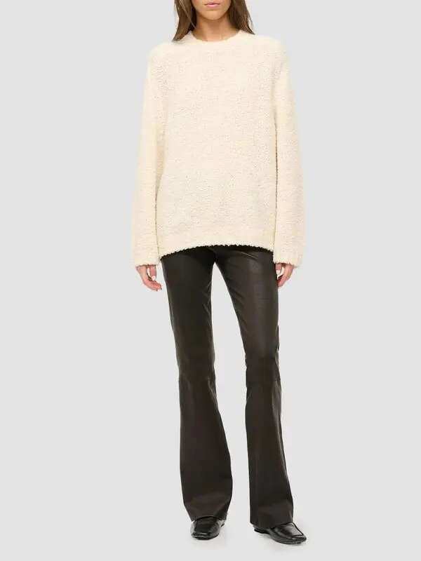 Staud Siren Scarf-detailed Bouclé Yarn Sweater