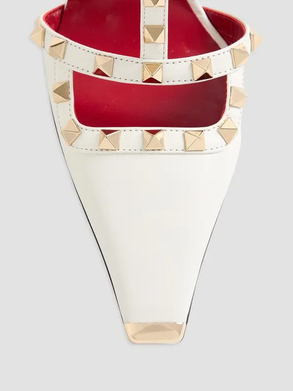 Valentino Garavani Rockstud 100mm Kidskin Pumps - White