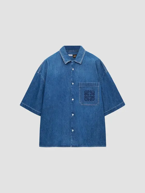 Loewe X Paula's Ibiza Denim Short-sleeve Shirt