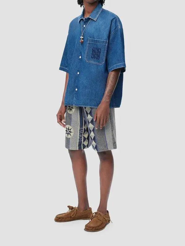 Loewe X Paula's Ibiza Denim Short-sleeve Shirt