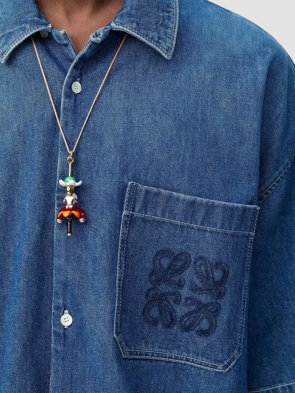 Loewe X Paula's Ibiza Denim Short-sleeve Shirt