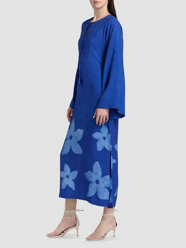 ELISAMAMA Naj Floral A-line Midi-dress